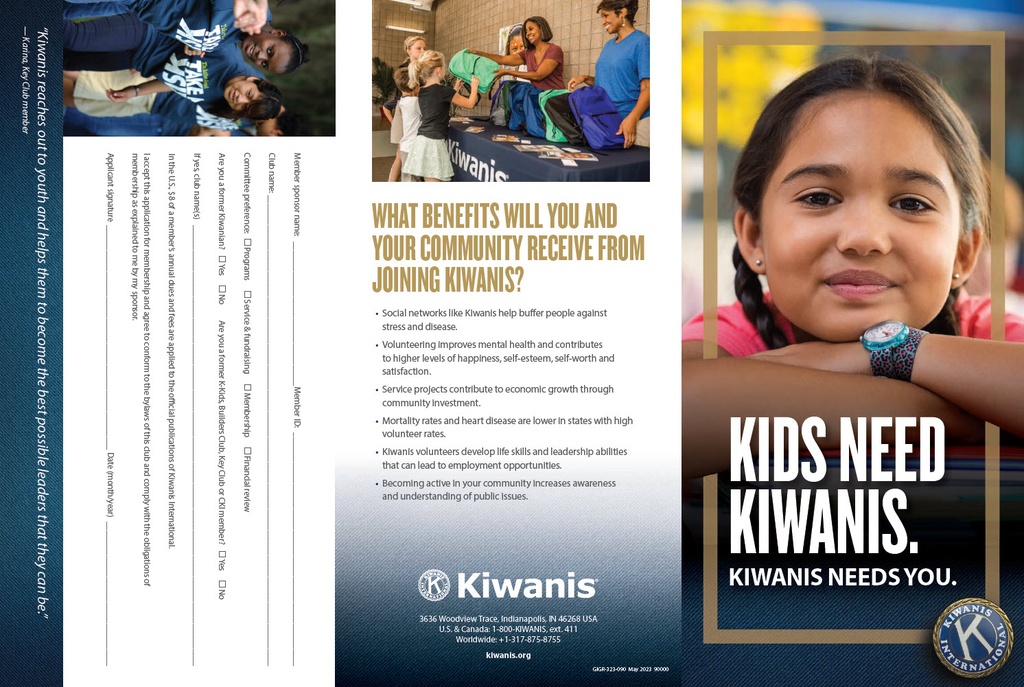Join Us Brochure | Kiwanis Family Products